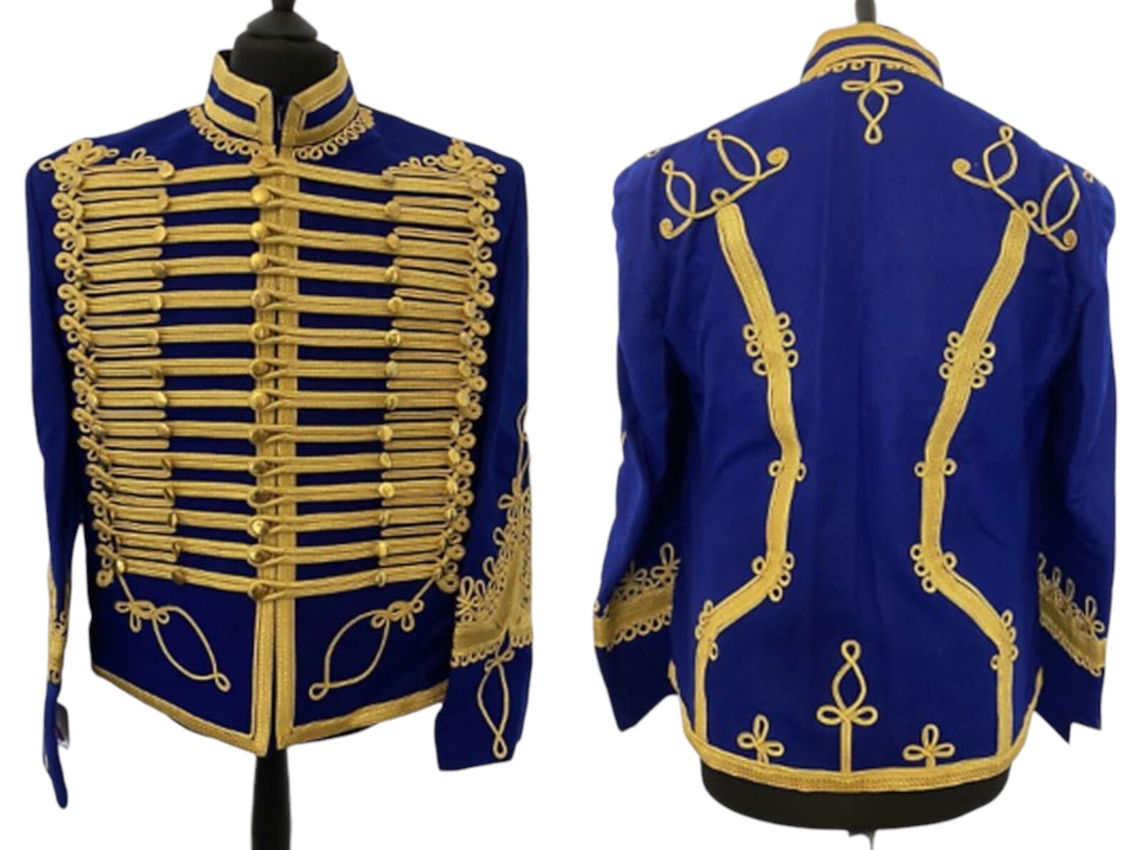 Men's Scottish Royal Blue Hussar Tunic Napoleonic Pelisse Jimi Hendrix ...