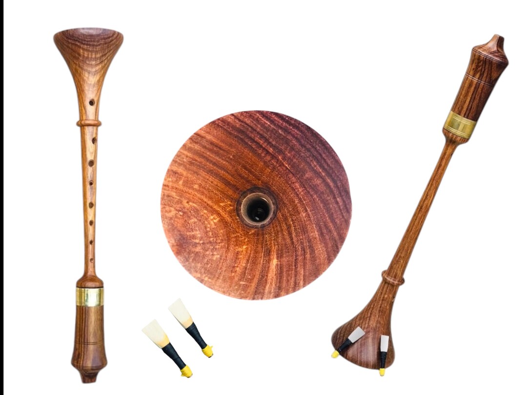 Handmade Rosewood RAUSCHPFEIFE Small Wooden Medieval Shawm Instrument ...