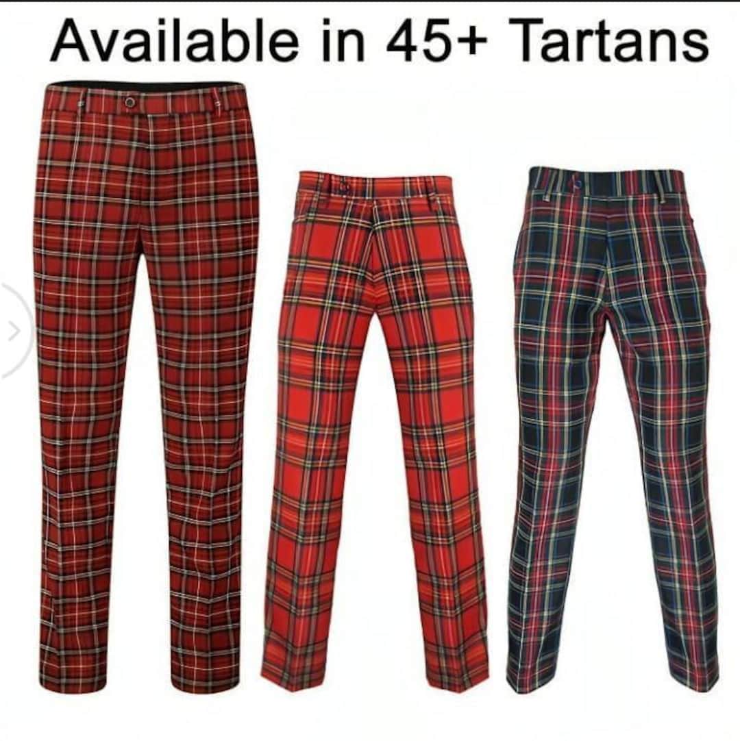 Scottish Men's Tartan Pants Custom Made Tartan Trousers Dress Pant for ...