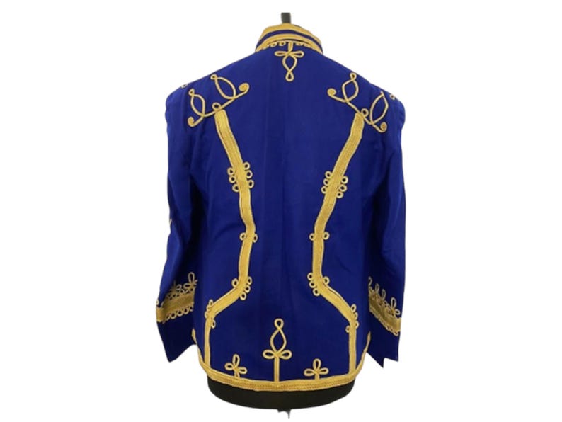 Men's Scottish Royal Blue Hussar Tunic Napoleonic Pelisse Jimi Hendrix ...
