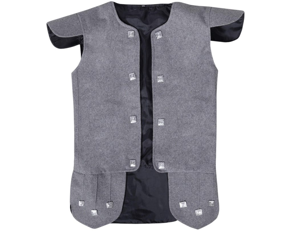 Men's Scottish Light Grey Doublet Jacket Delight Military Drummer ...