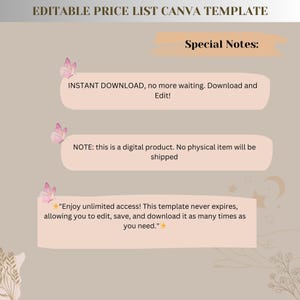 Cute Pink Minimalist Price List Template, Printable Beauty Salon Price ...