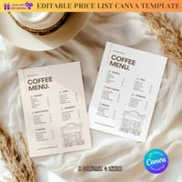 Vertical Digital Menu Board Bundle | Coffee Shop TV Screen Template ...