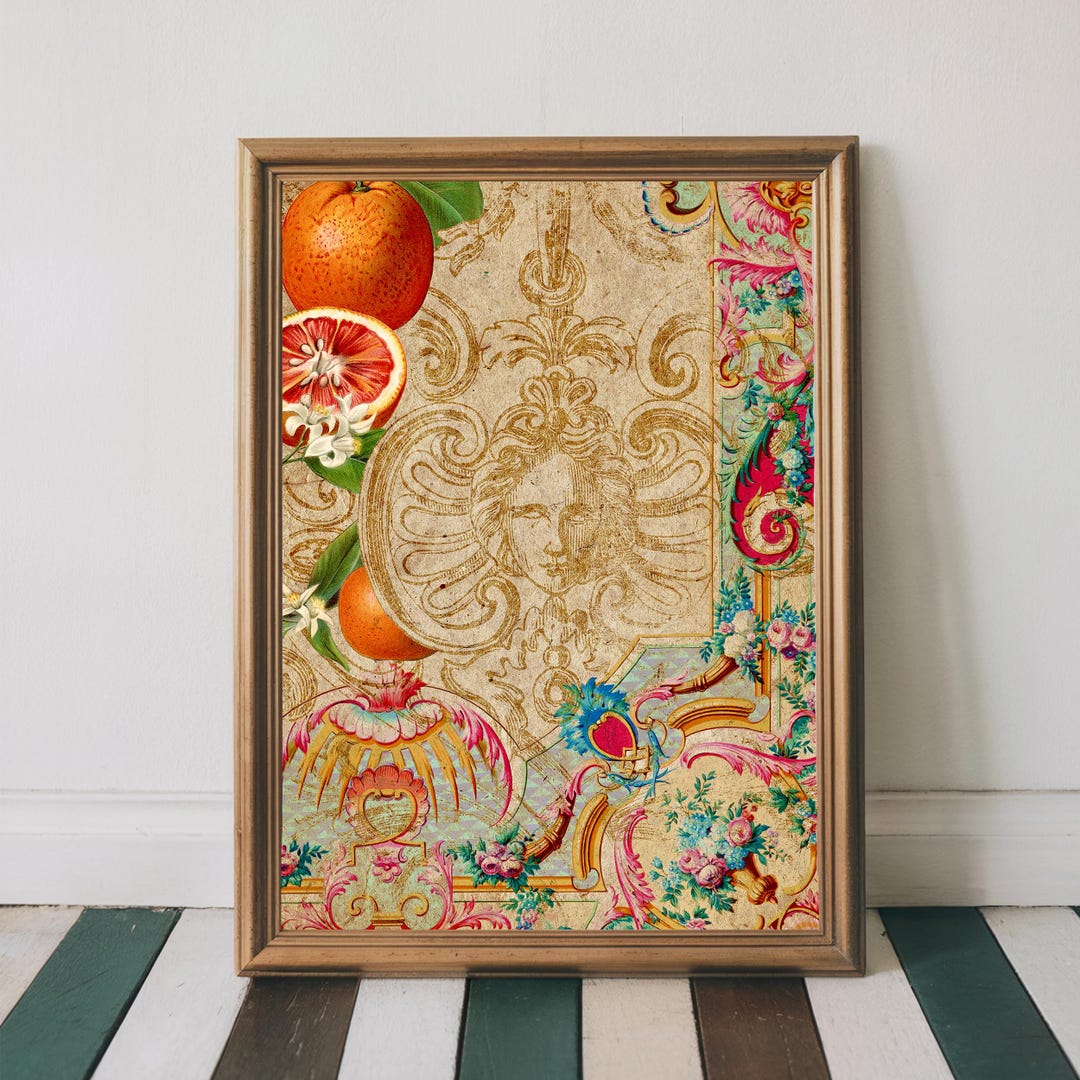 Vintage Citrus Baroque Poster | Fine Art Poster - Etsy