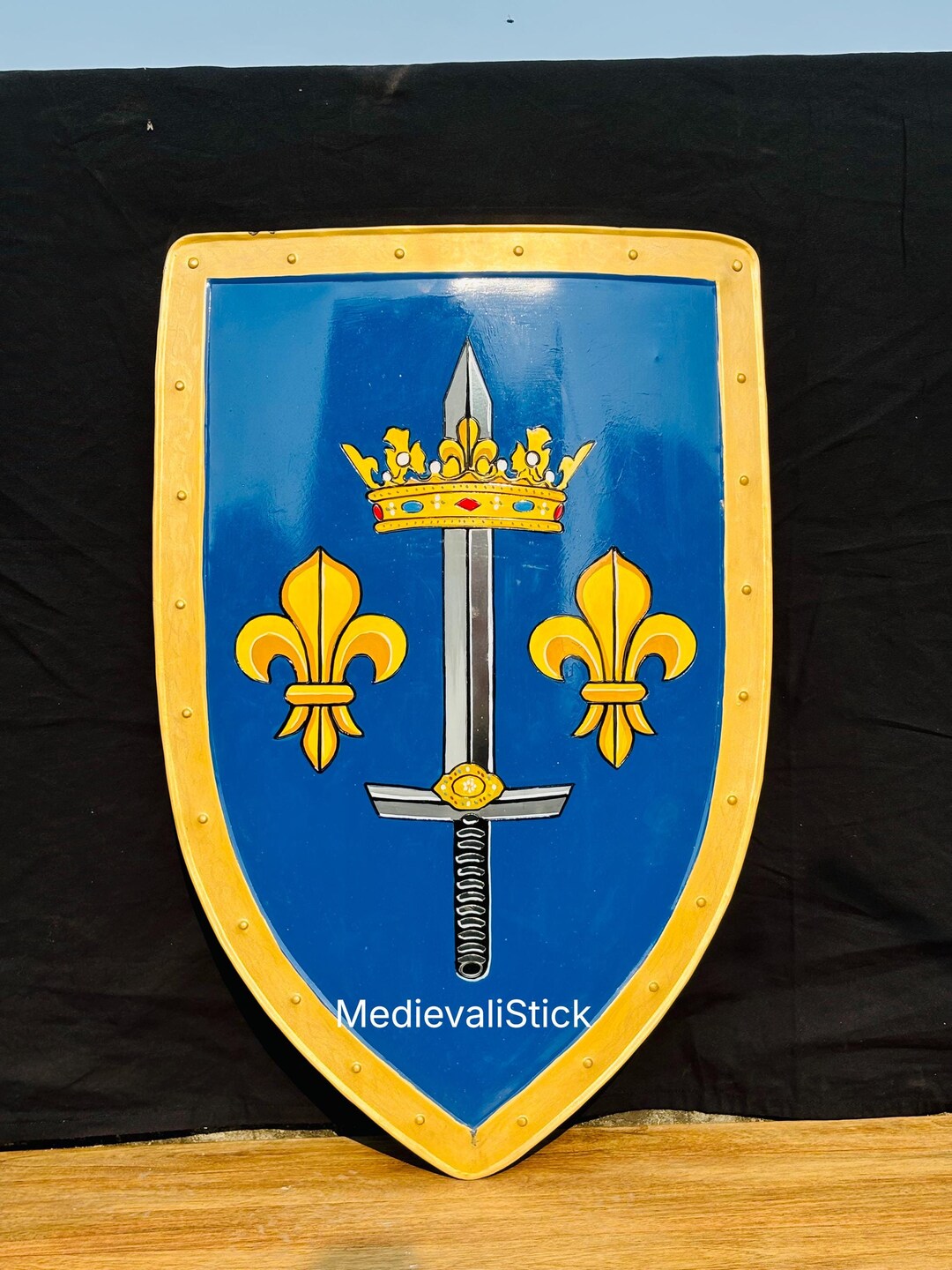 Medieval Joan of Arc Heather Coat of Arms Shield Design Knight-inspired ...