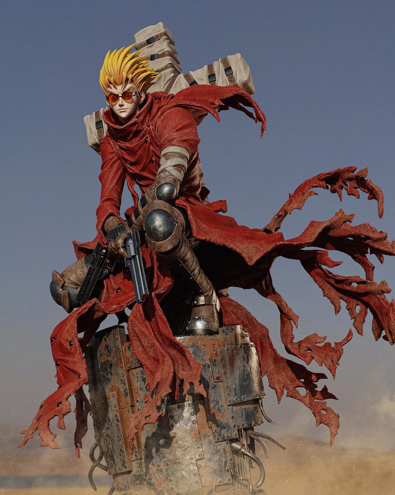 Vash the Stampede / Trigun / Gunslinger Warrior Fighter Western / 3D ...
