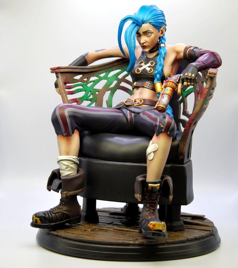 Jinx Model STL 3D Arcane League of Legends High Quality 3D Model File ...