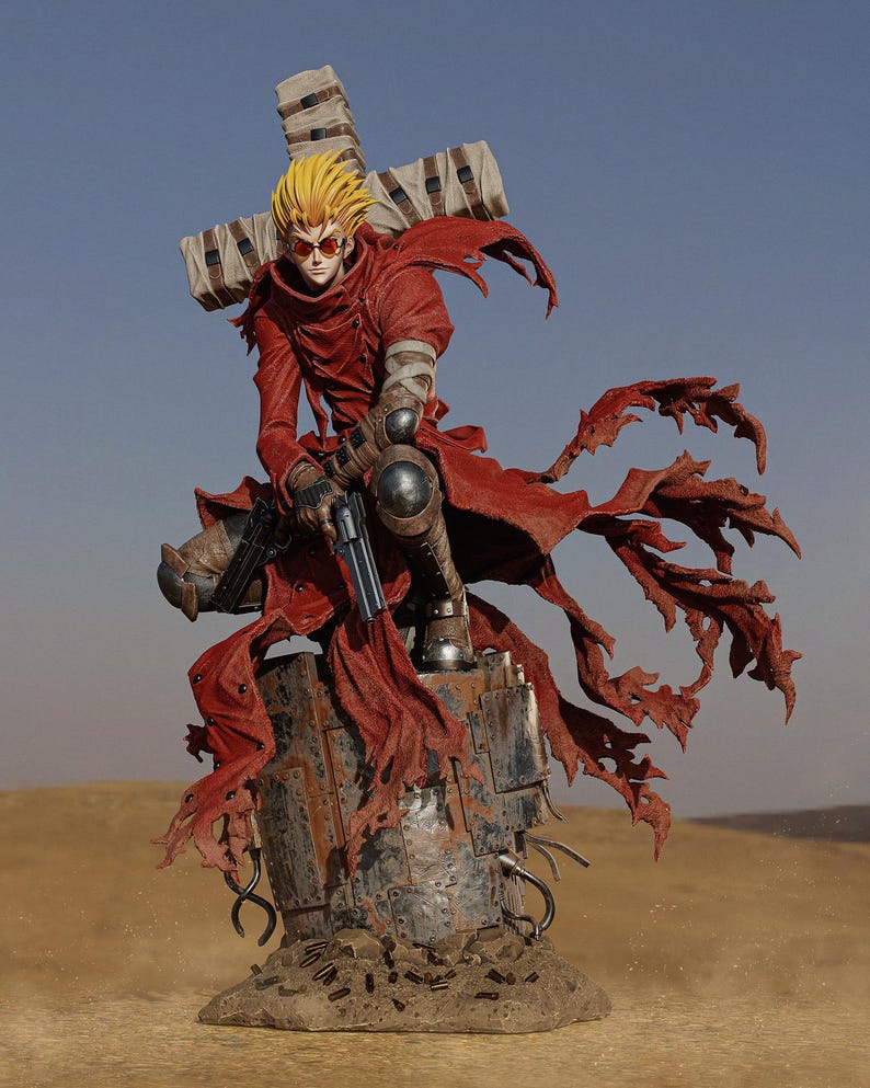 Vash the Stampede / Trigun / Gunslinger Warrior Fighter Western / 3D ...