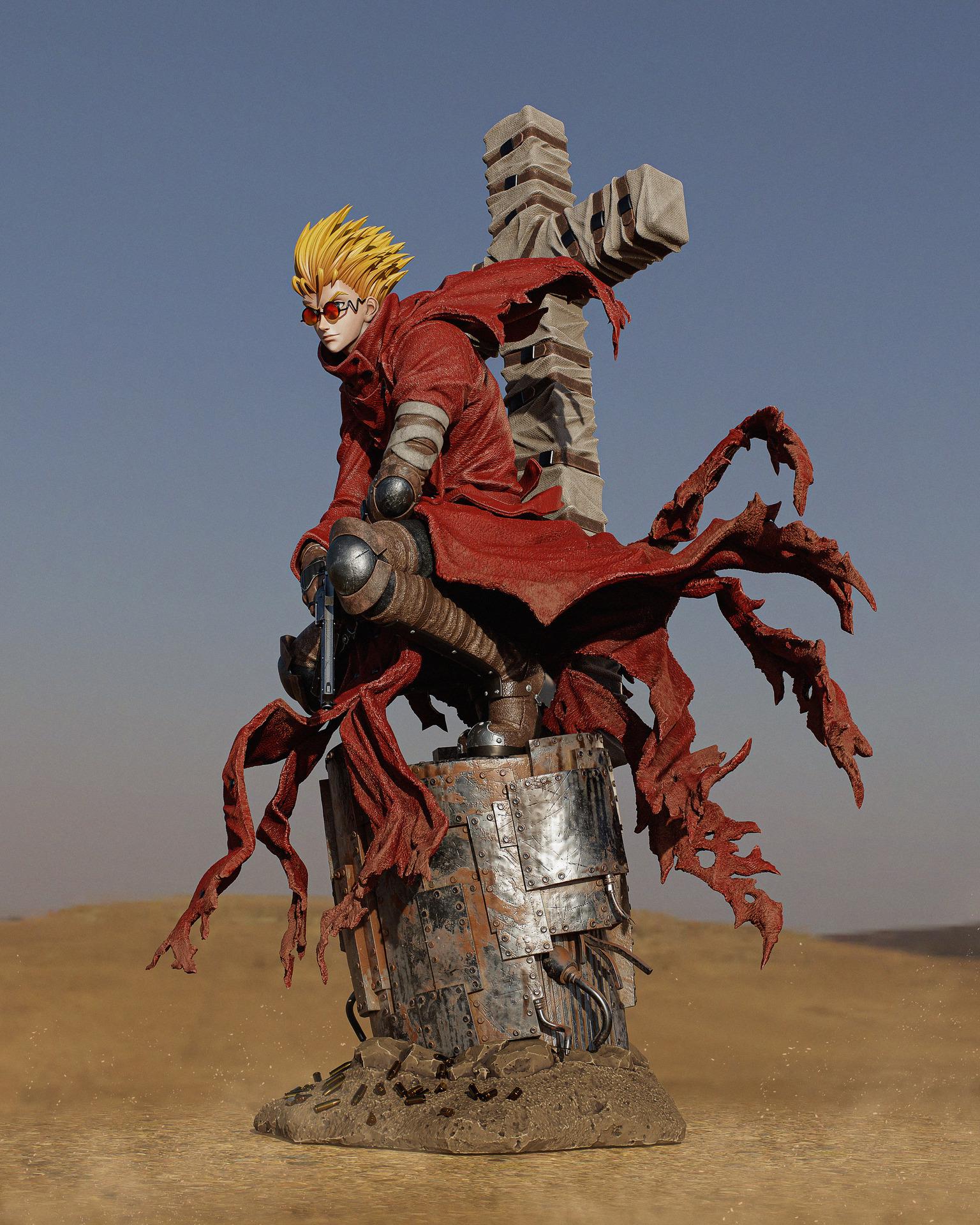 Vash the Stampede / Trigun / Gunslinger Warrior Fighter Western / 3D ...