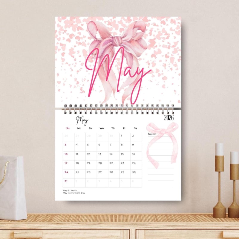 Fancy Wall Calendar 2026 - Etsy