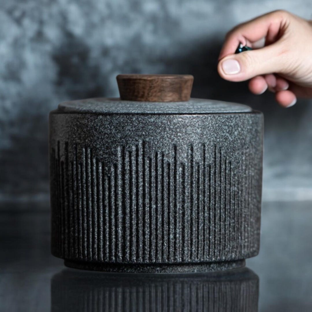 Portable Mini Ceramic Tea Can Travel Tea Storage Jar Zen Loose Leaf Tea ...