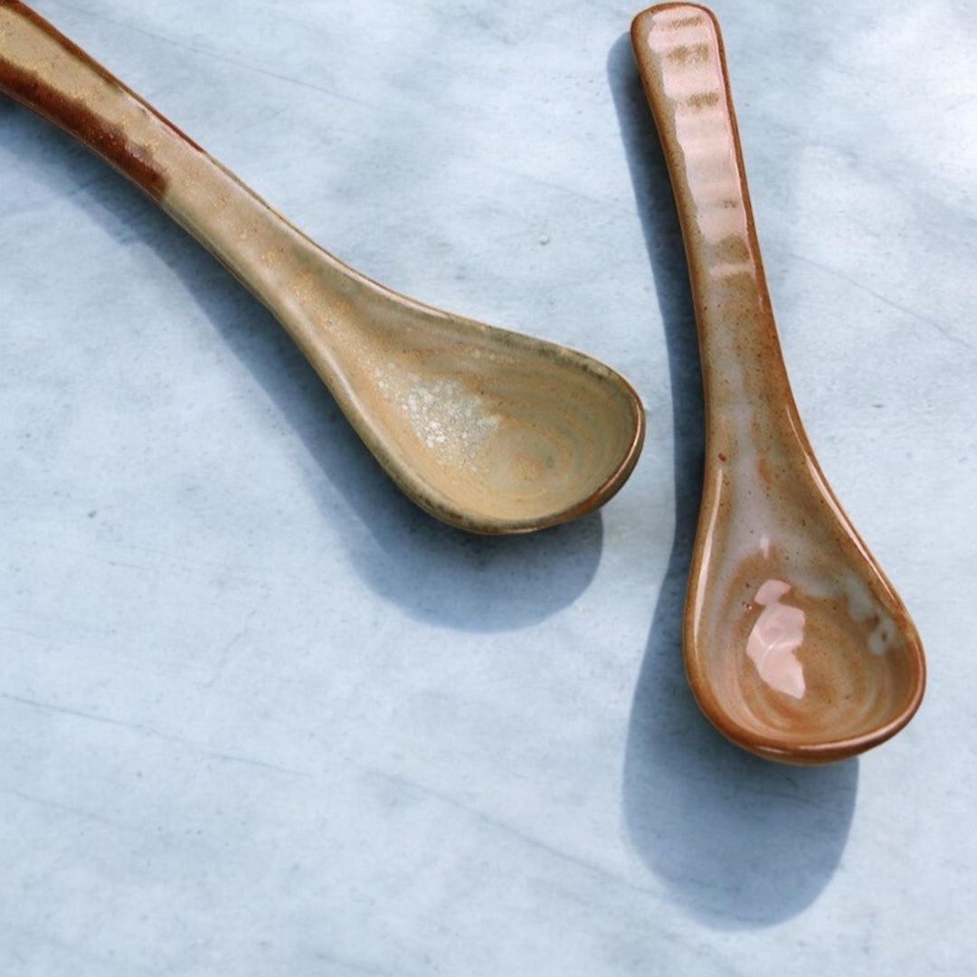 Japanese Ceramic Soup Spoons Handmade Ramen and Pho Spoons Asian ...