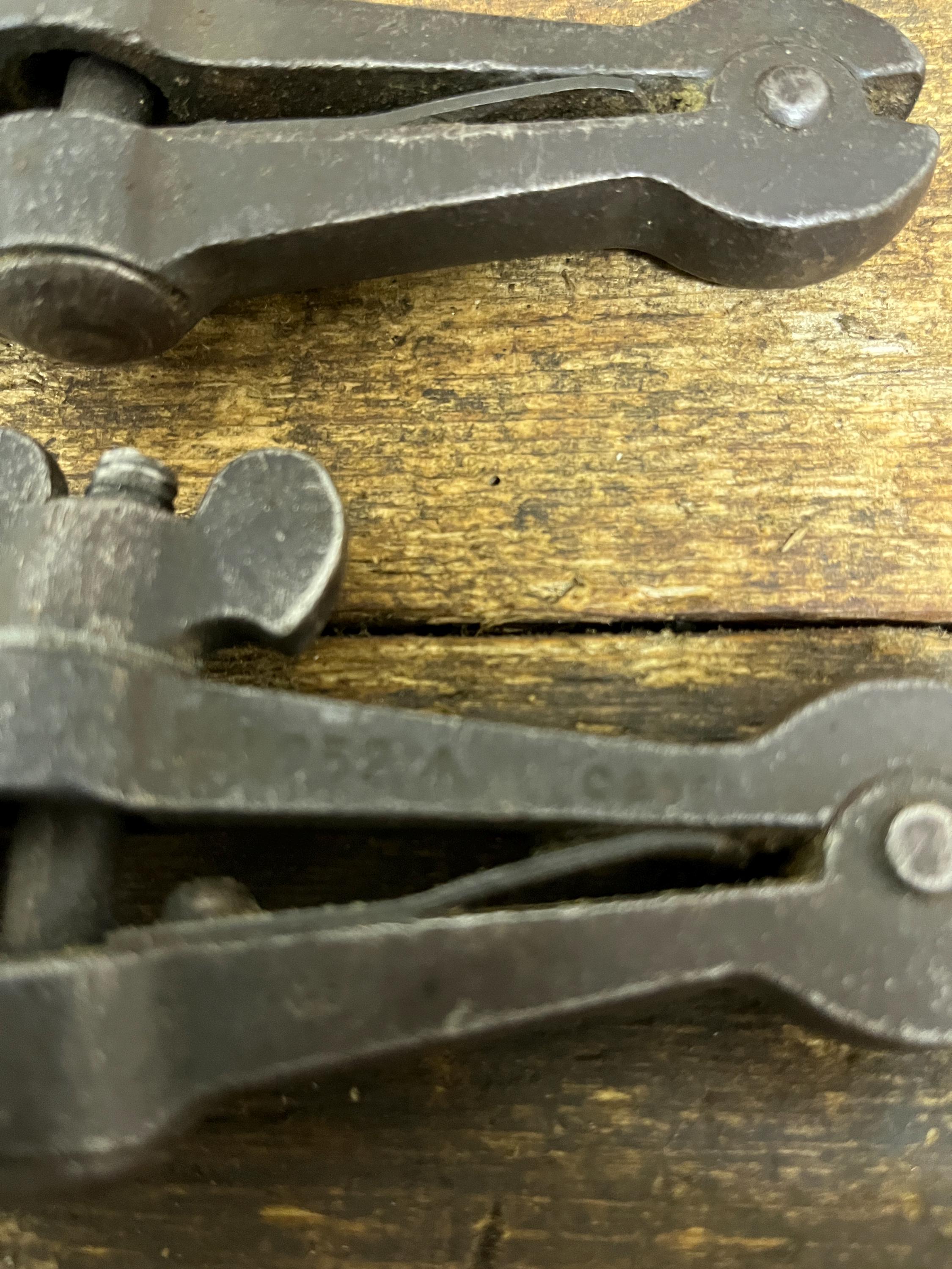 X2 Ww2/military Era Collectors Hand Vice/clamp Arrow Stamp 952 Shelley ...