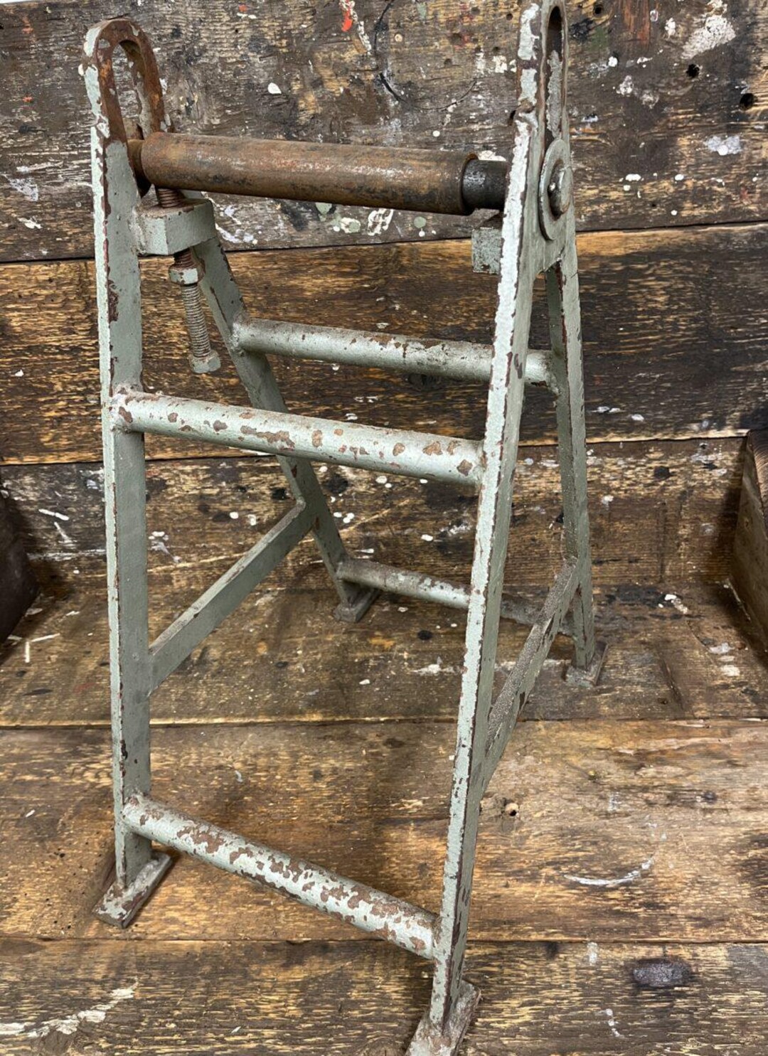 Vintage Industrial Feed Roller Stand - Etsy