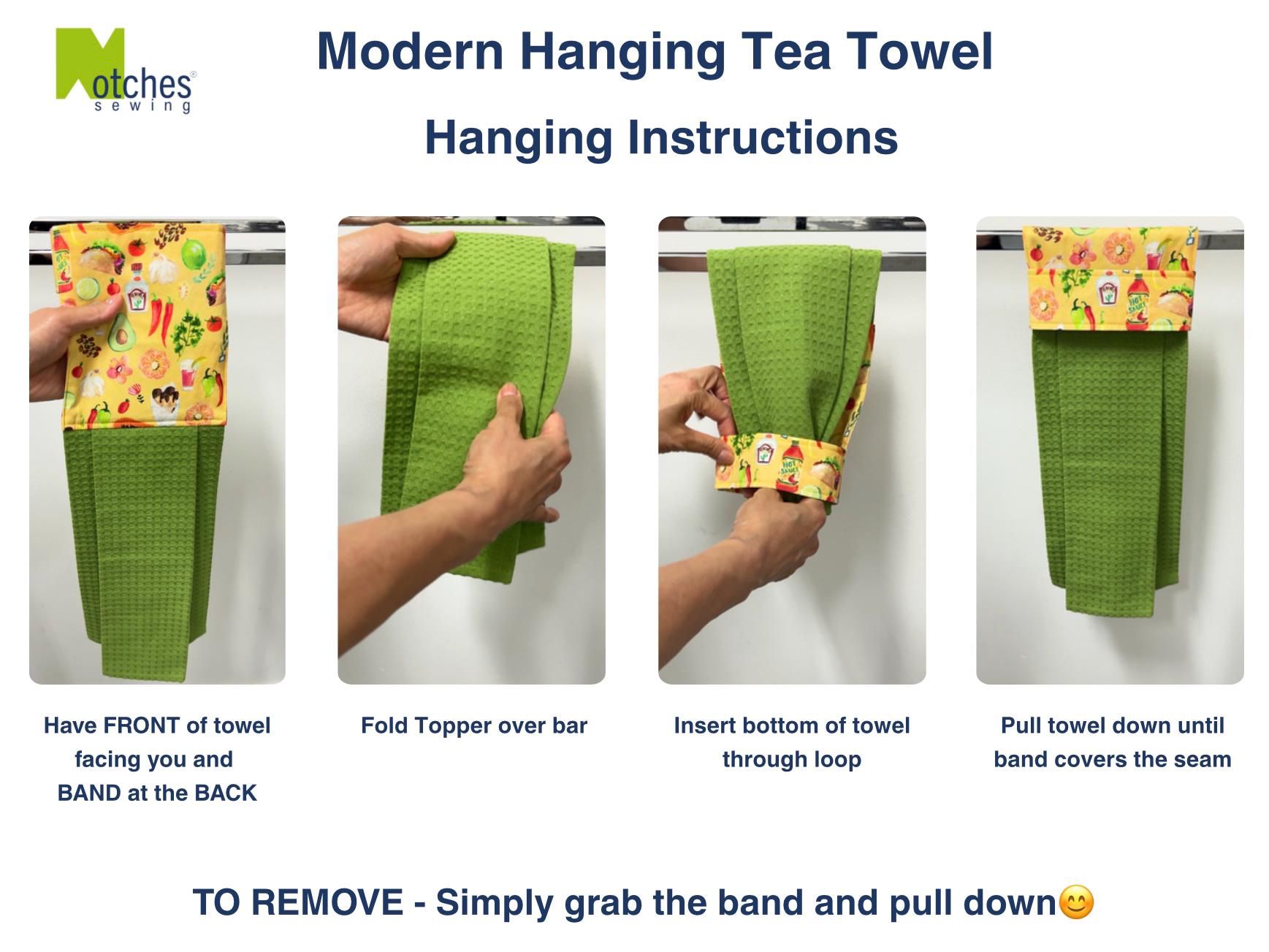 PDF- Modern Hanging Tea Towel Sewing Pattern - Perfect for Beginners ...
