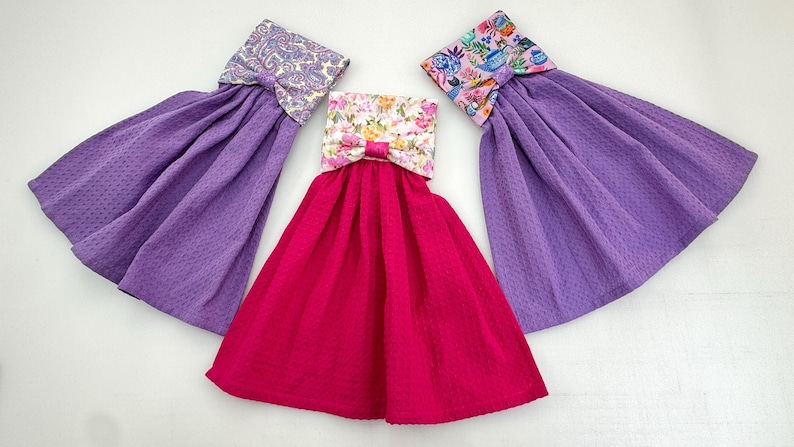 Bow Front Hanging Tea Towel Sewing Pattern: Beginner Friendly (digital ...