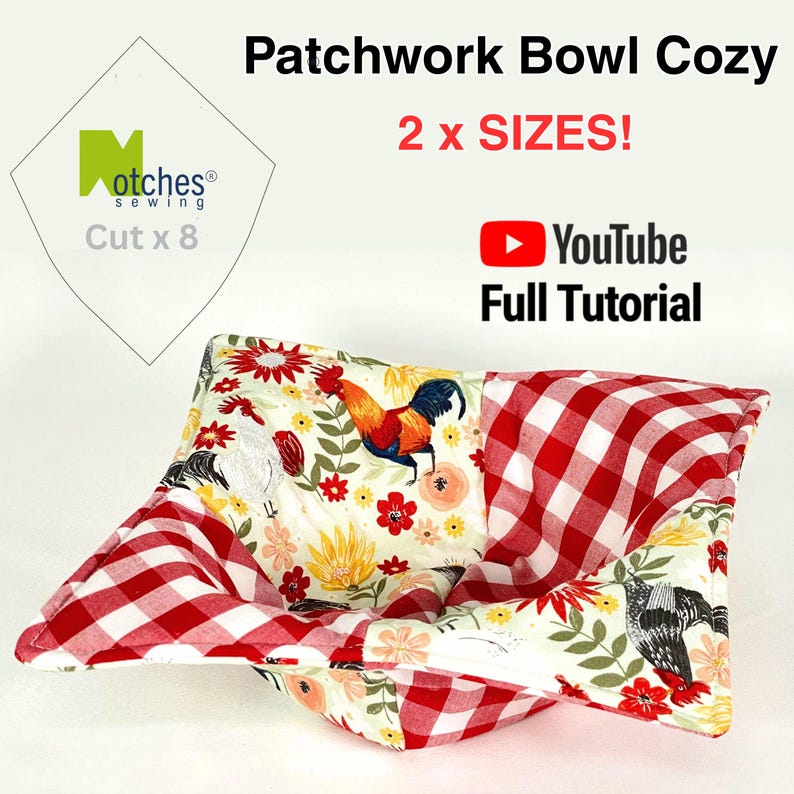 Pdf-patchwork Bowl Cozy Sewing Pattern : Digital Download- No Written Instructions - Etsy