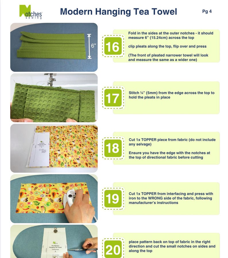 Modern Hanging Tea Towel Sewing Pattern: Beginner-friendly DIY (digital ...