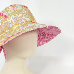 Reversible Back Bow Sun Hat Sewing Pattern PDF | Adjustable Ponytail ...