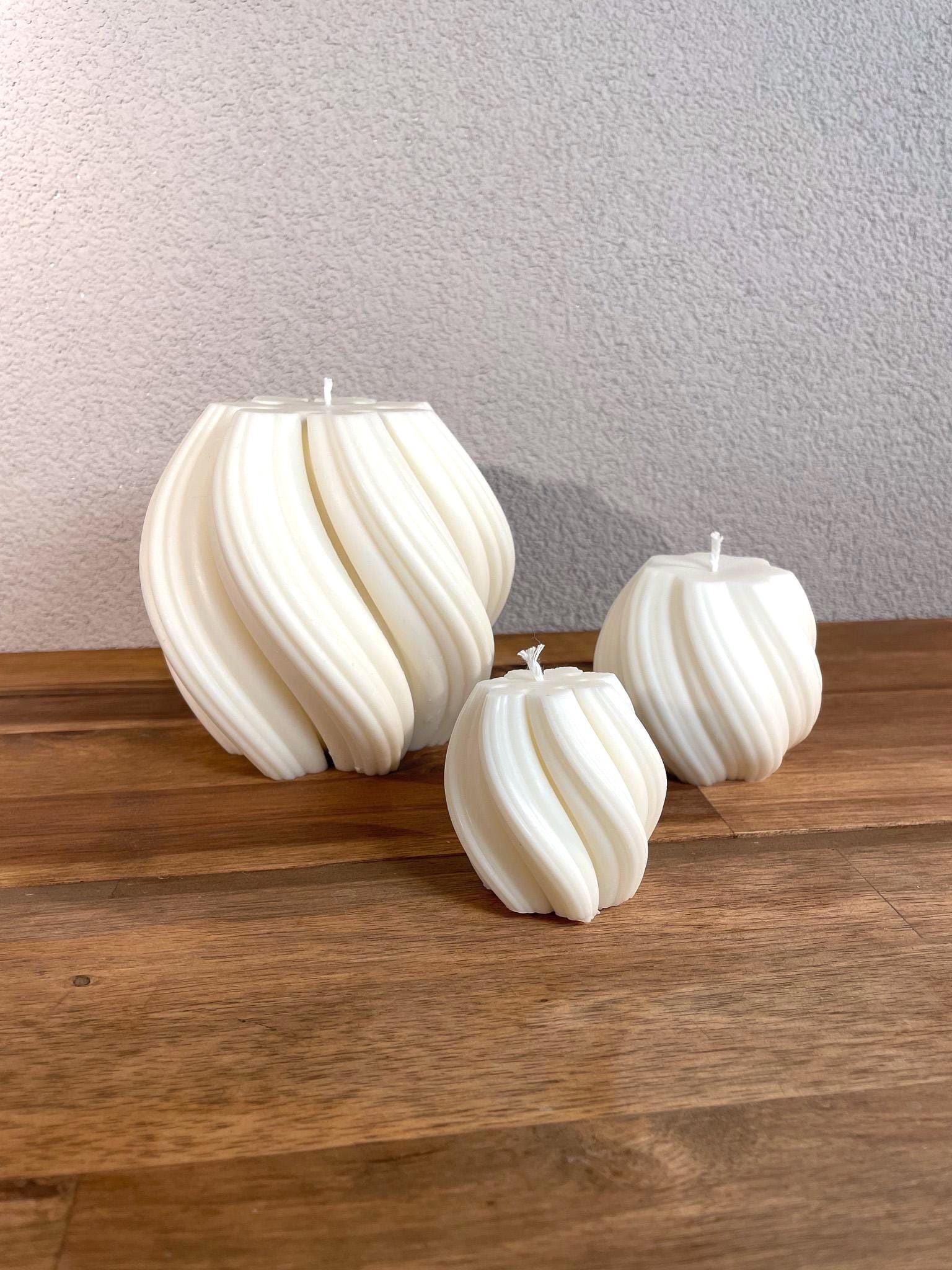 Decorative Candle, Swirl Candle, Rope Candle, Round Swirl Candle, 3D ...