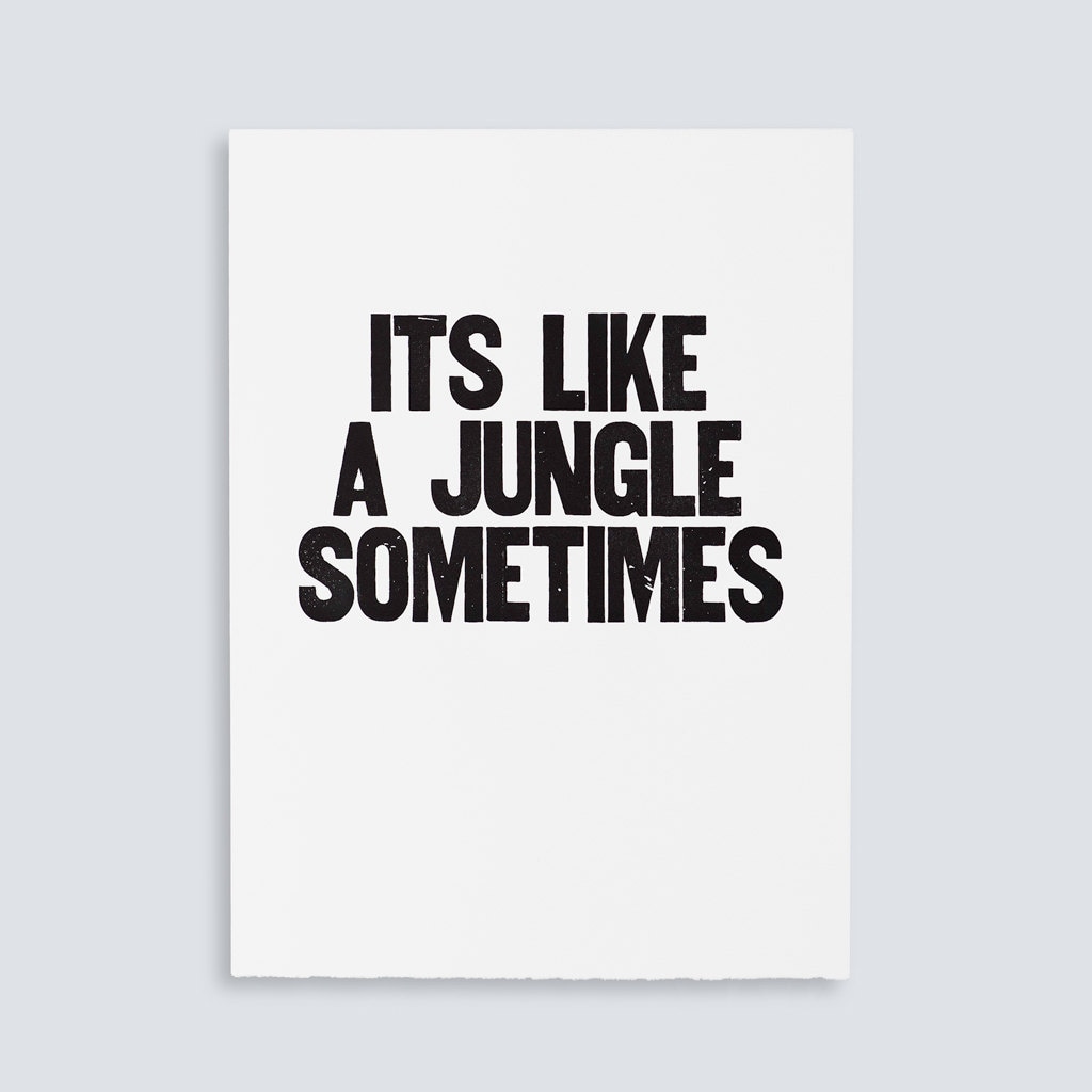 It's Like a Jungle Sometimes Poster - Etsy