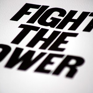 Fight the Power Poster - Etsy