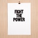 Fight the Power Poster - Etsy
