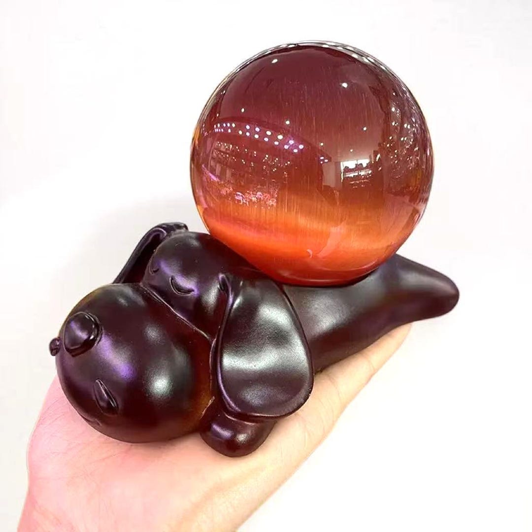 Lucky Dog Sphere Stand, Hand Crystal Sphere Display Stand Crystal Balls ...