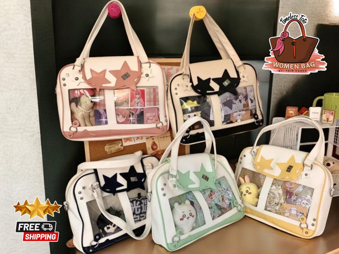 Patchwork Anime Crossbody | Transparent Pocket Shoulder Bag ...
