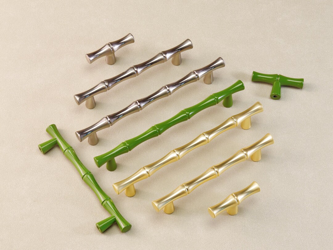 Simple Bamboo Style Handles Dresser Drawer Knobs Cupboard Handle ...
