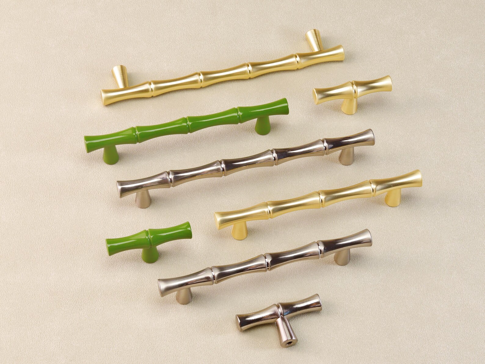 Simple Bamboo Style Handles Dresser Drawer Knobs Cupboard Handle ...