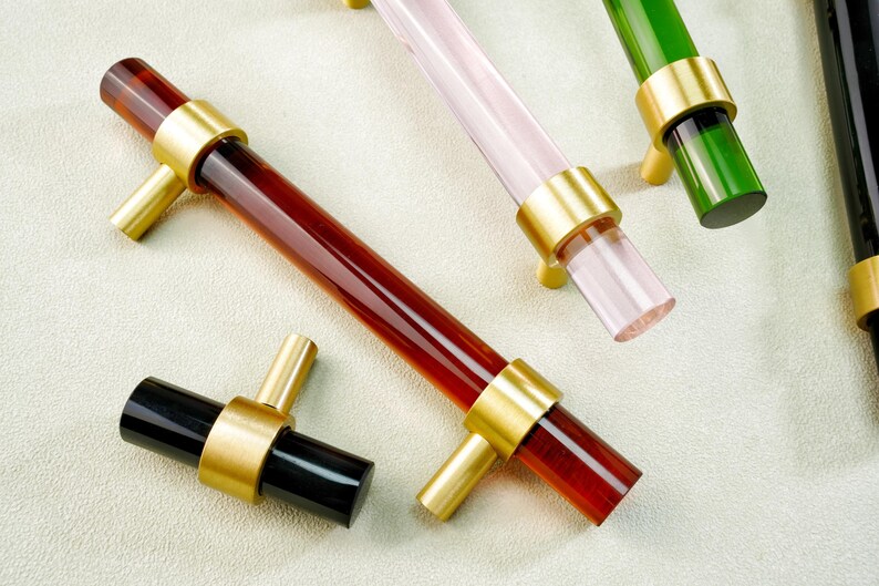 T-knob Transparent Colorful Handles Dresser Drawer Handle Kitchen ...