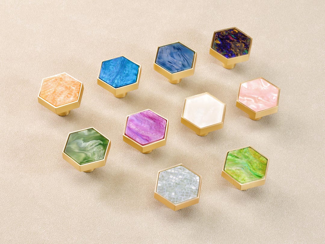Hexagon Knobs Pulls Dresser Drawer Handles Pulls Children's Room ...