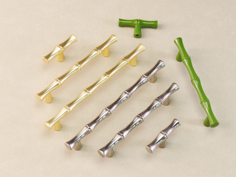 Simple Bamboo Style Handles Dresser Drawer Knobs Cupboard Handle ...