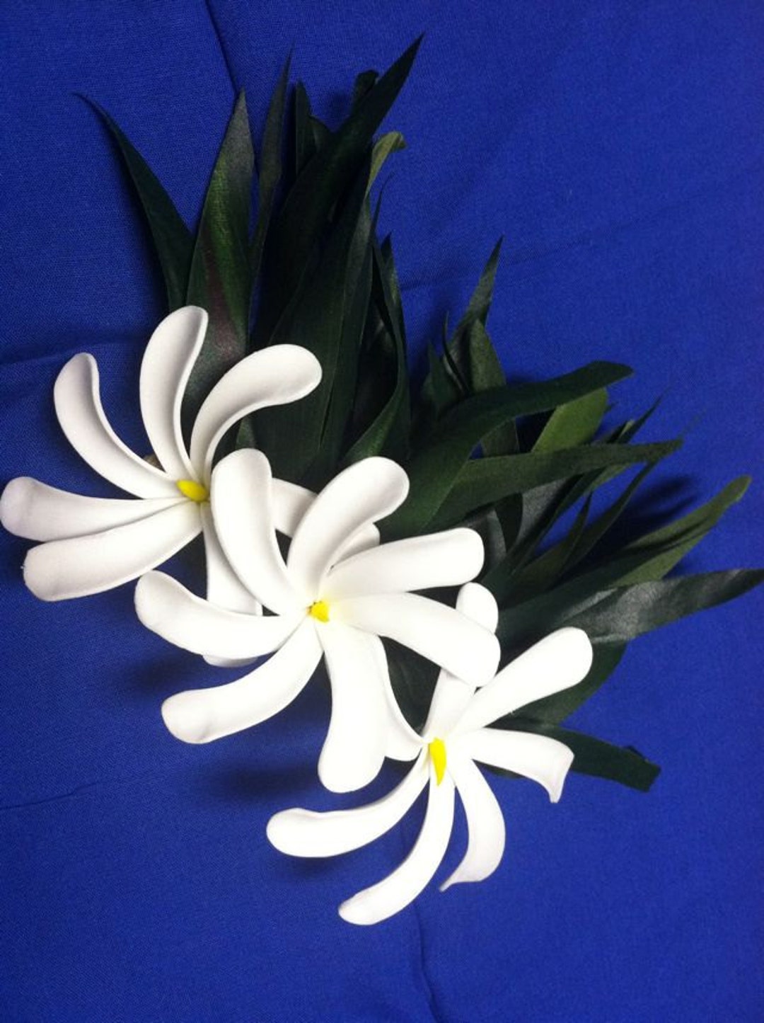 Ti Leaf and Tiare Flower Hair Comb Headpiece - Etsy