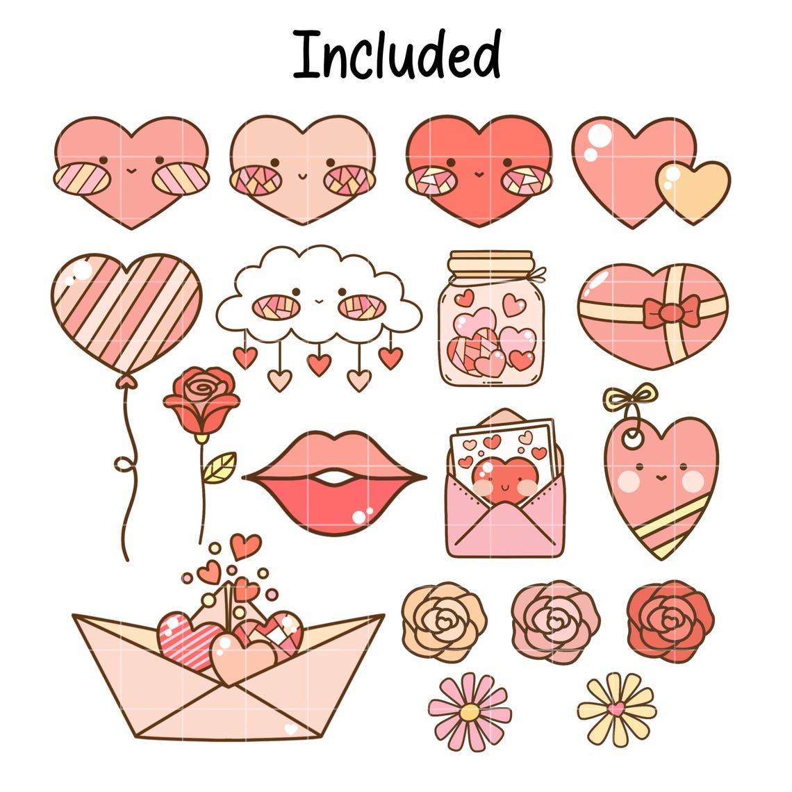 Happy Valentine's Day Clipart Bundle, Valentine Png, Heart Clipart ...