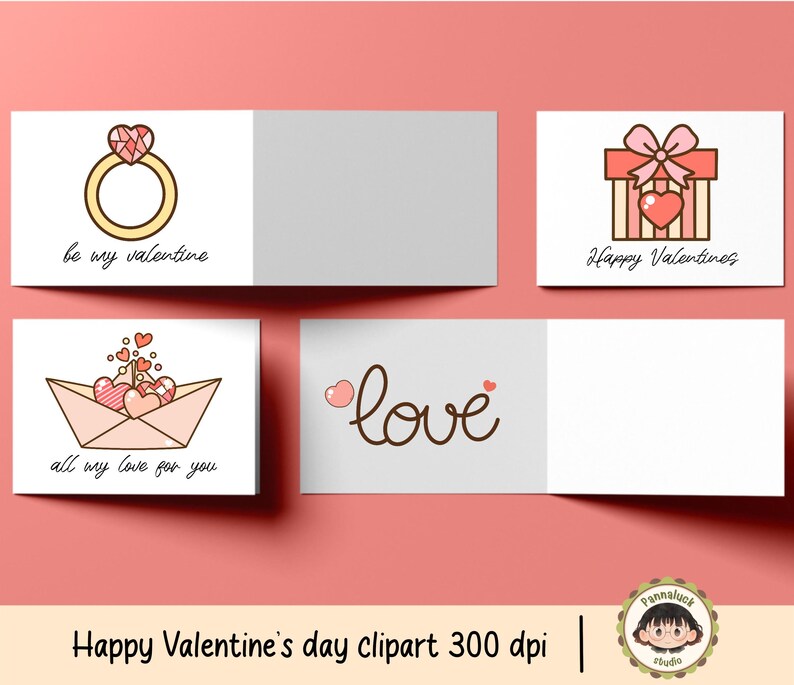 Happy Valentine's Day Clipart Bundle, Valentine Png, Heart Clipart ...