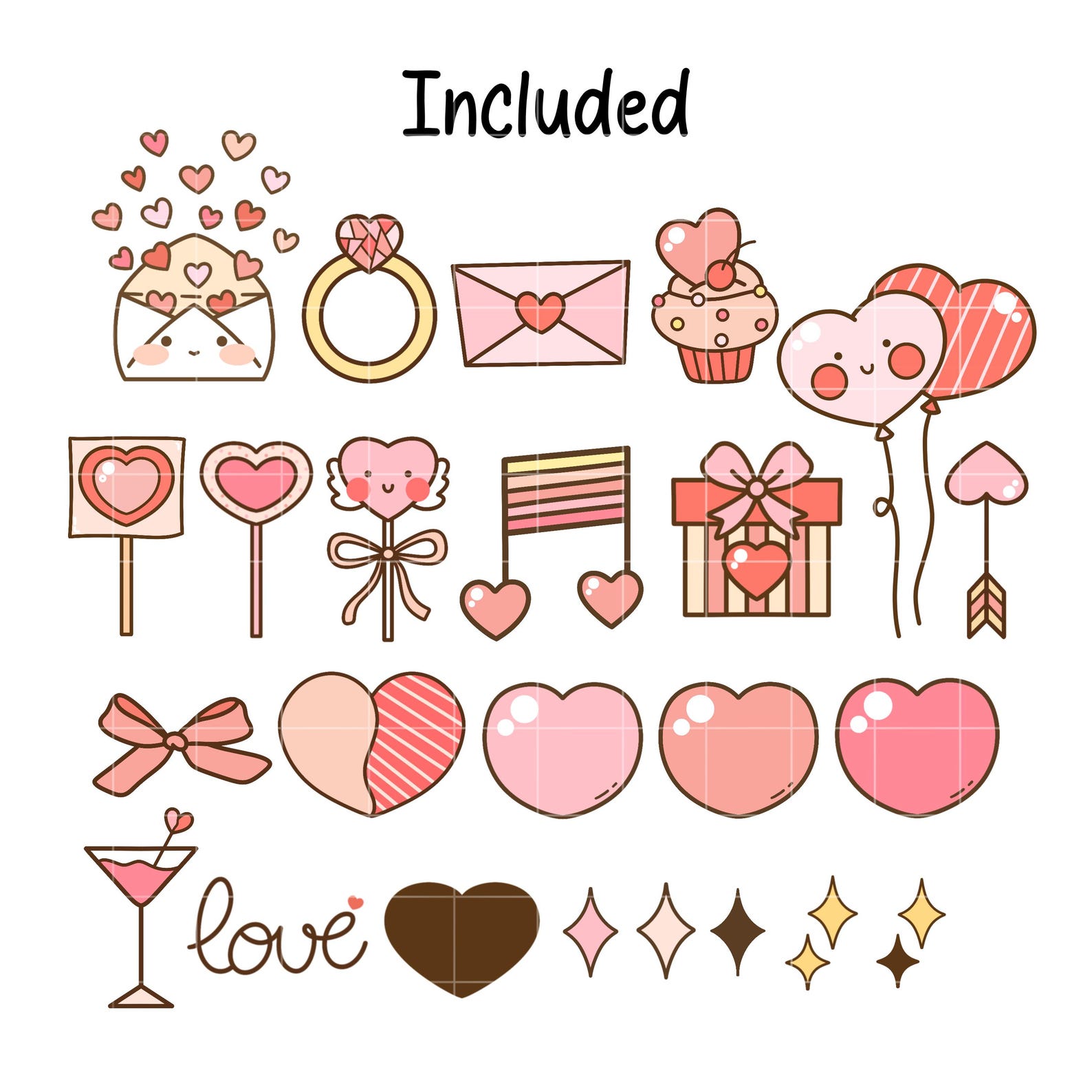 Happy Valentine's Day Clipart Bundle, Valentine Png, Heart Clipart ...