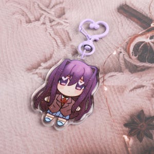 Doki Doki Literature Club Glitter Acrylic Keychain 2.5” | Psychological ...