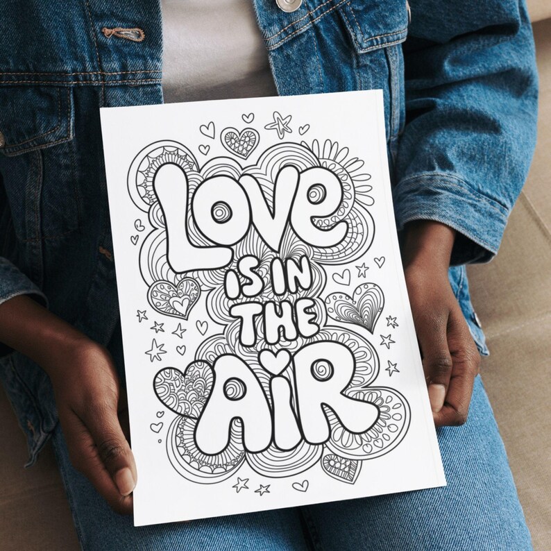 Zentangle Love Quotes Coloring Pages Mindful Relaxation Activity Stress ...