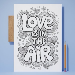 Zentangle Love Quotes Coloring Pages Mindful Relaxation Activity Stress ...