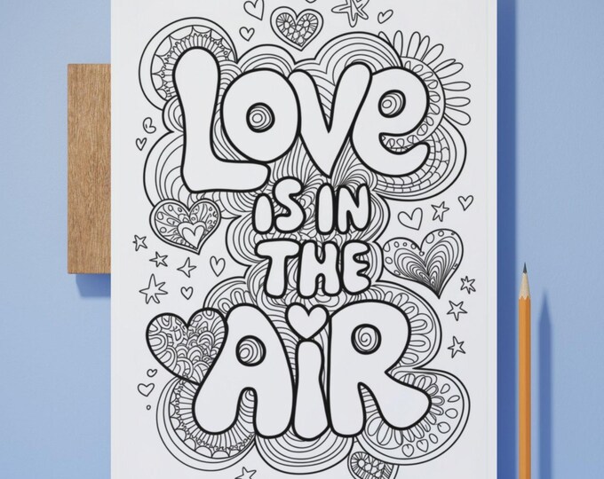 Zentangle Love Quotes Coloring Pages Mindful Relaxation Activity Stress ...