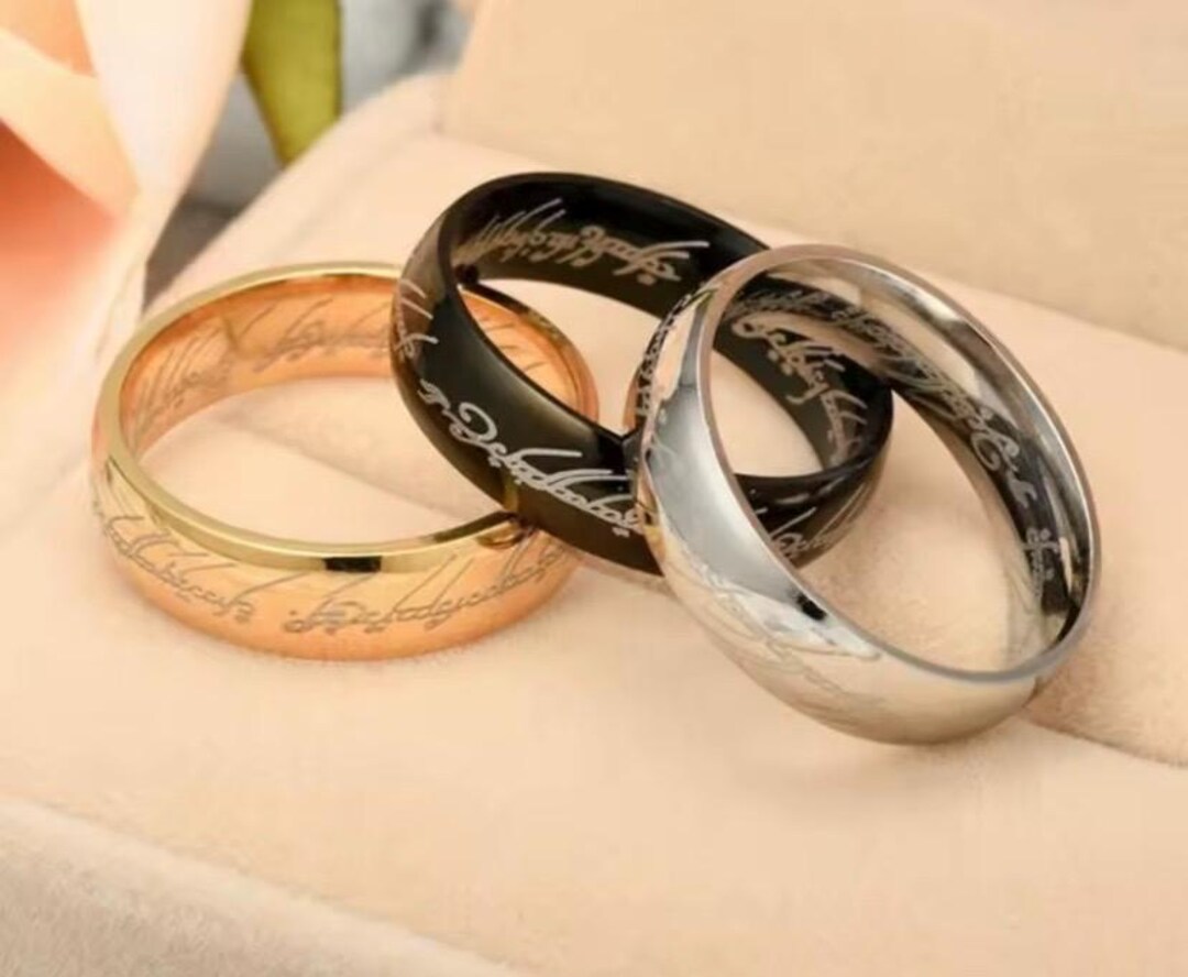 3D Carved the One True Ring - Lord of the Rings Inspired Stainless ...