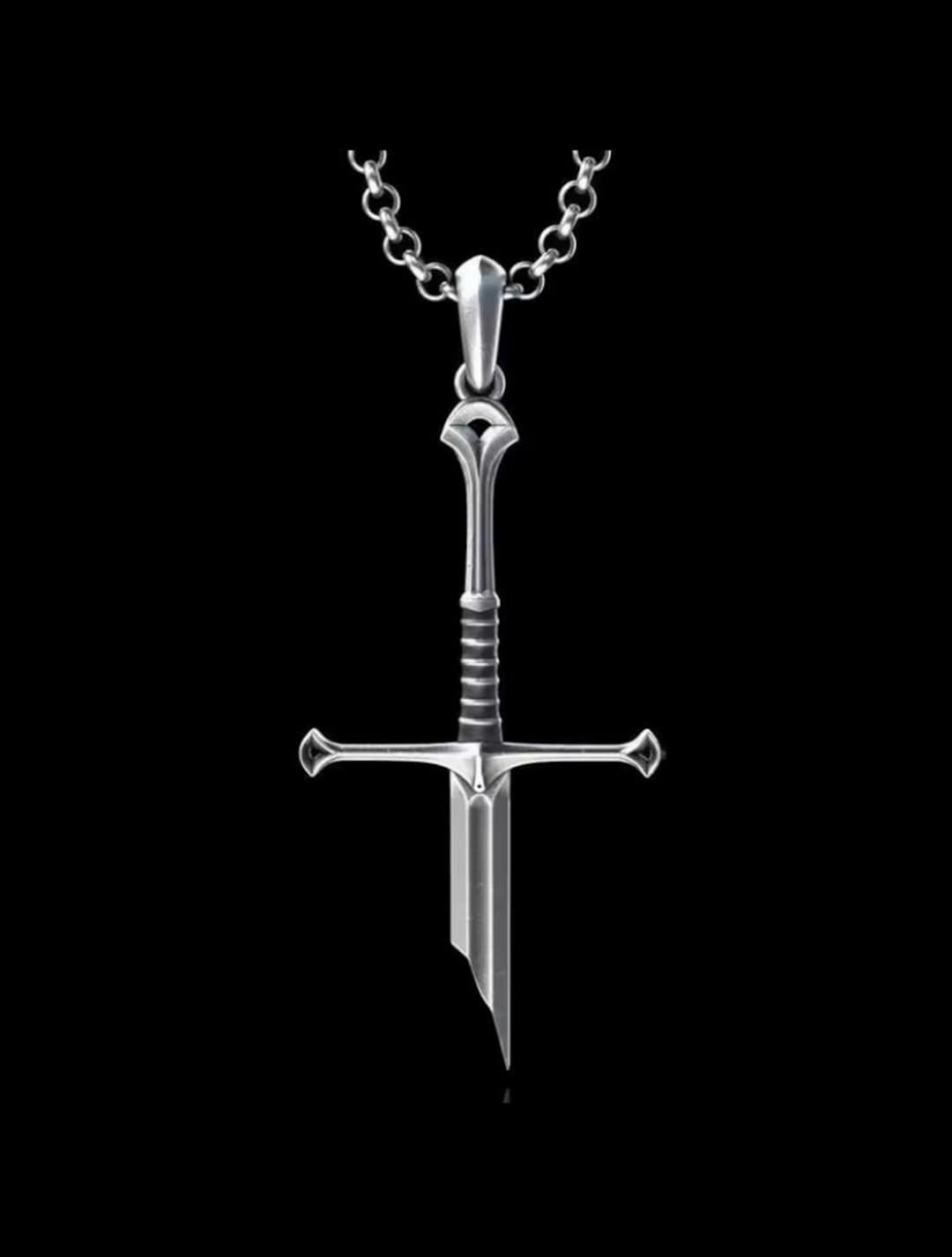 Lord of the Rings Narsil Broken Sword Necklace Andúril Men's Pendant - Etsy
