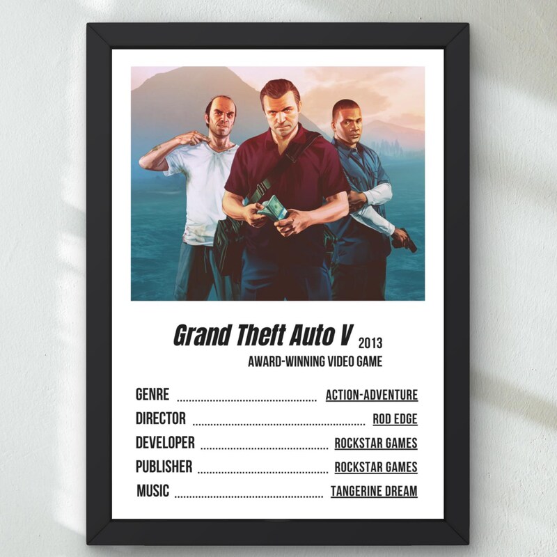 Grand Theft Auto Poster - Etsy