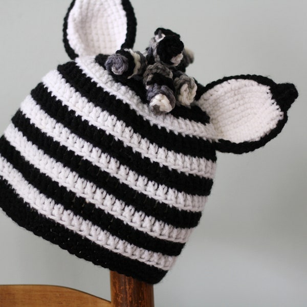 Crochet Zebra Hat - Etsy