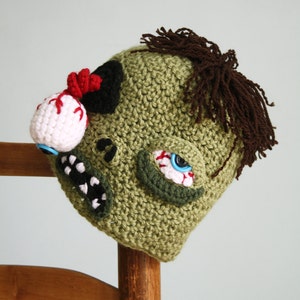 Zombie Hat, Crochet Beanie, Halloween Costume, Boy, Girl, Men, Women ...