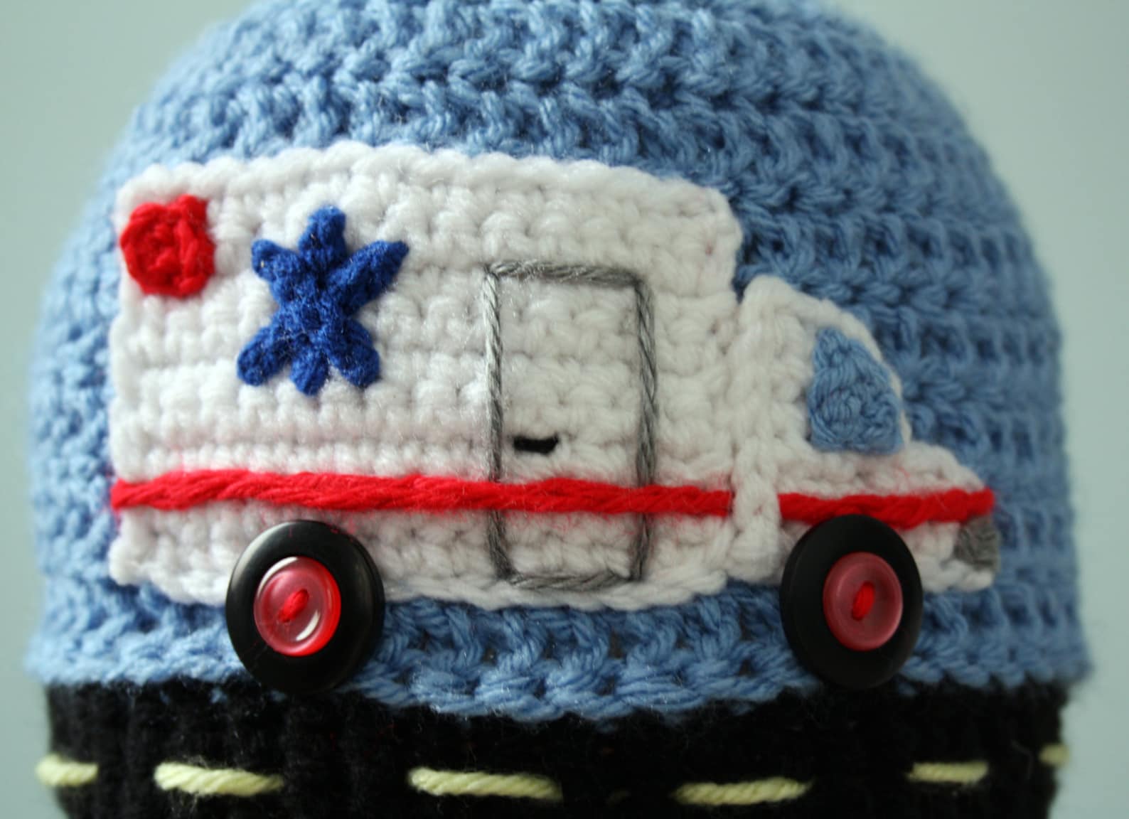 Ambulance Hat Rescue Truck Hat Paramedic Hat Crochet - Etsy