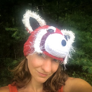 Red Panda Hat, Animal Hat, Crochet Beanie, Men, Women, Boy, Girl ...