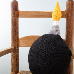 This Pillow is a Blast, Bomb Pillow, Crochet, Bomb Toy, Stuffed Toy ...